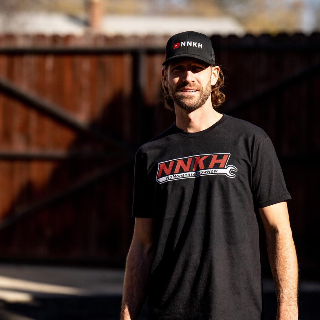 NNKH Logo Tee (Red NNKH / White Outline) – NoNonsenseKnowHow