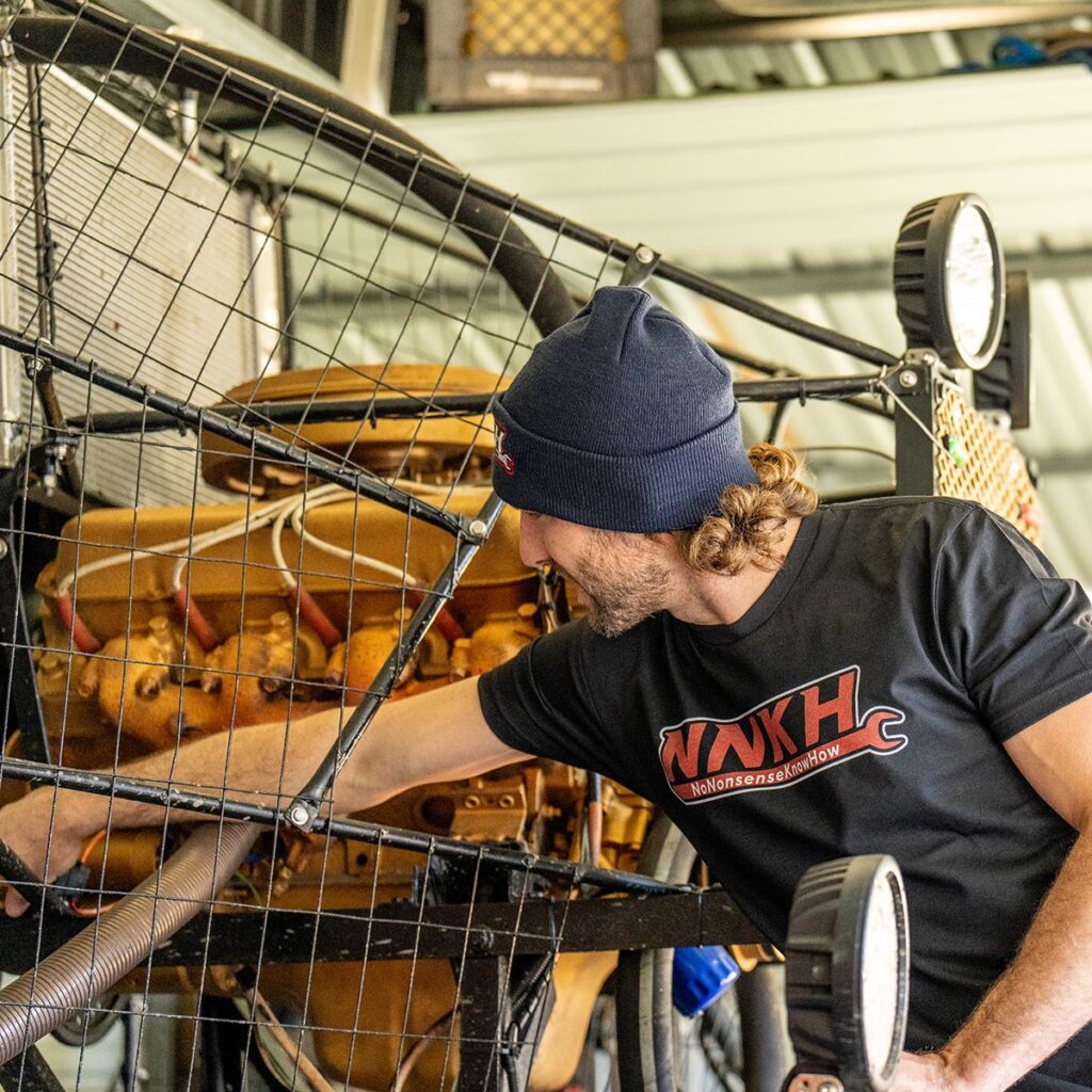 NNKH Logo Tee (Red NNKH / White Outline) – NoNonsenseKnowHow