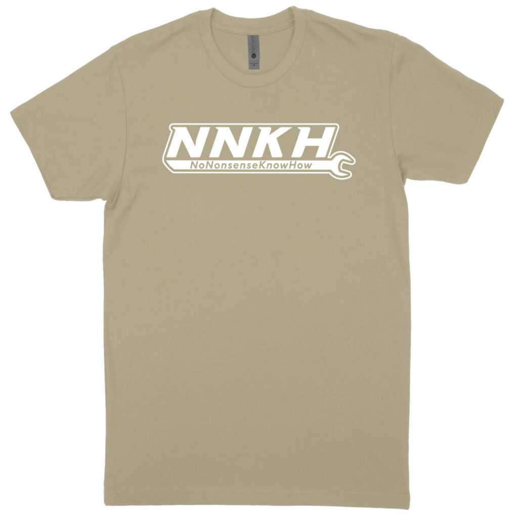 Light Olive / White NNKH Logo Tee – NoNonsenseKnowHow